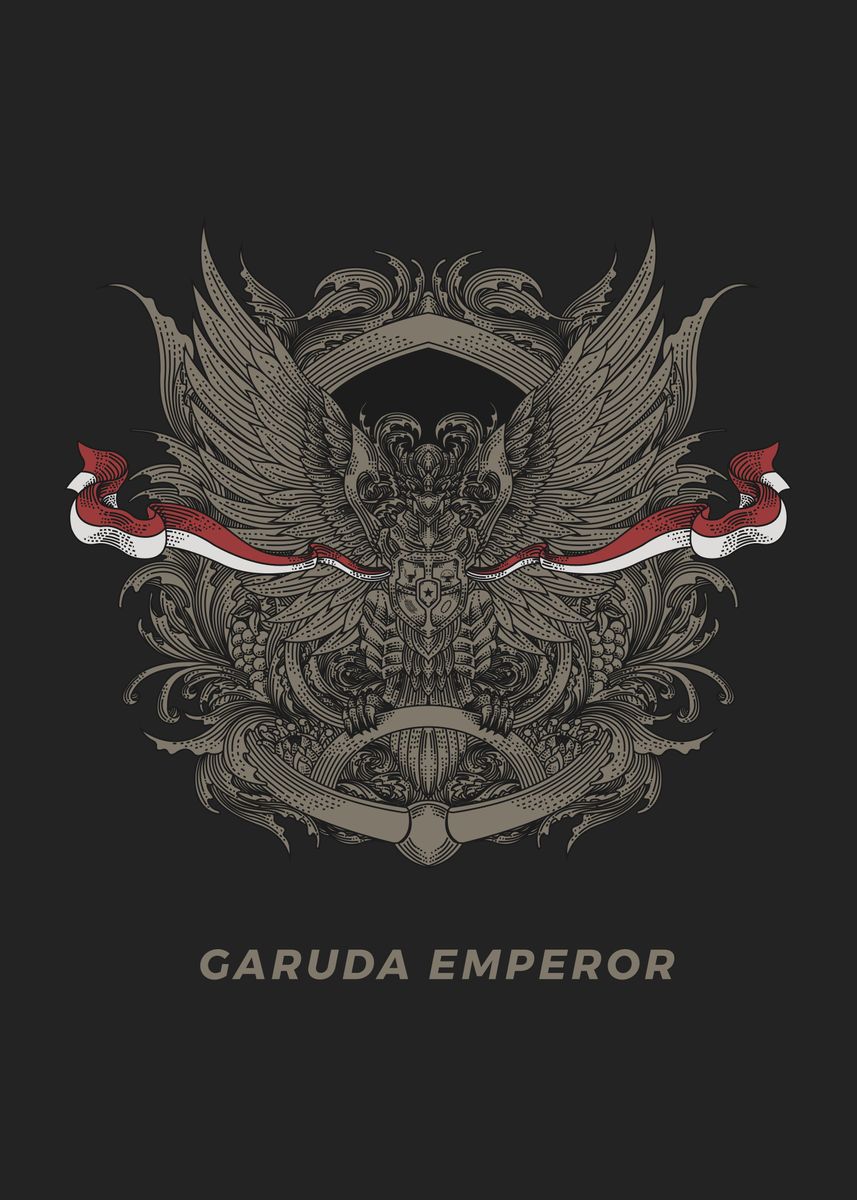 'Garuda Emperor' Poster, picture, metal print, paint by Mahendra Putra ...