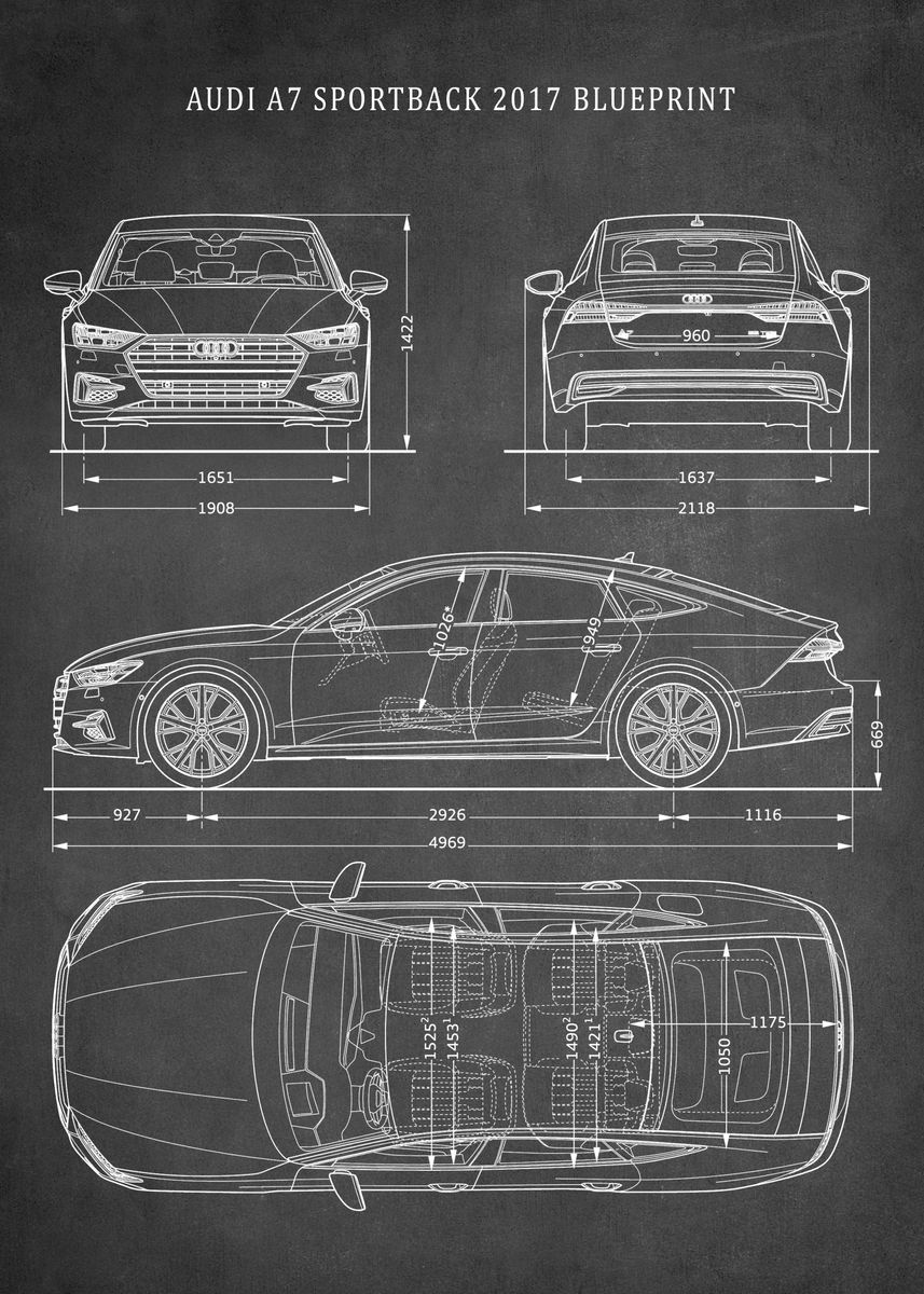 'Audi A7 Sportback 2017' Poster, picture, metal print, paint by ...