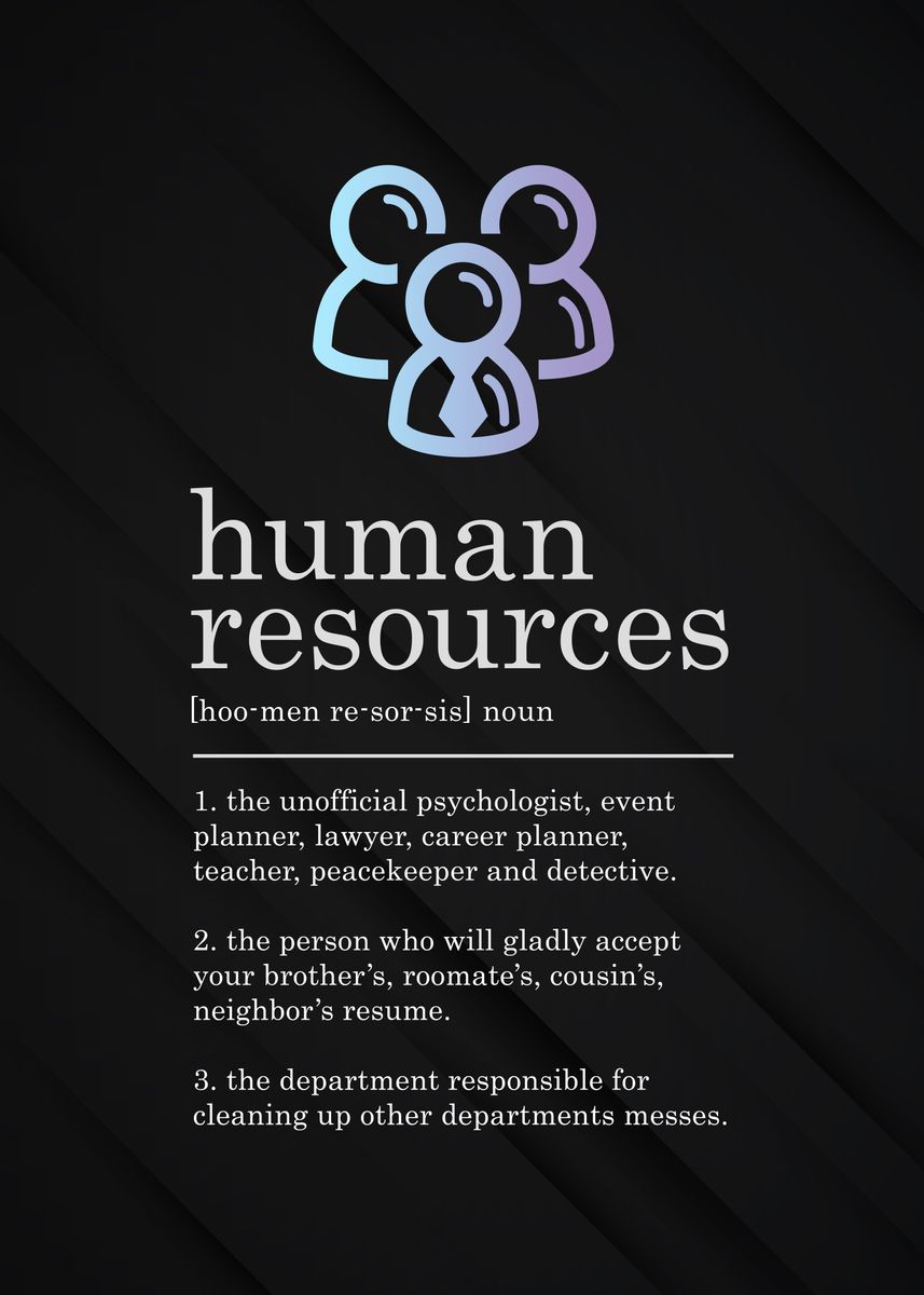 'Human Resources Definition' Poster, picture, metal print, paint by ...