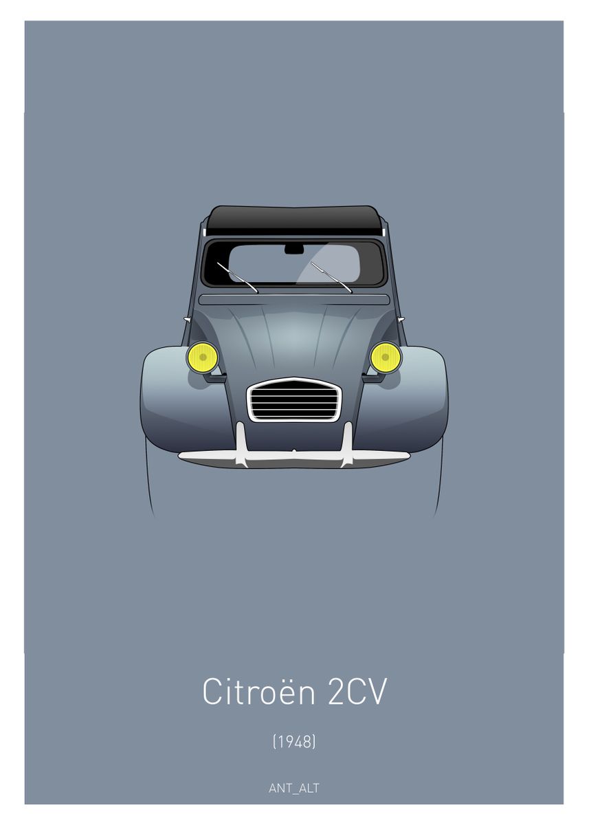 '2CV' Poster, picture, metal print, paint by Alt ILLUSTRATIONS | Displate