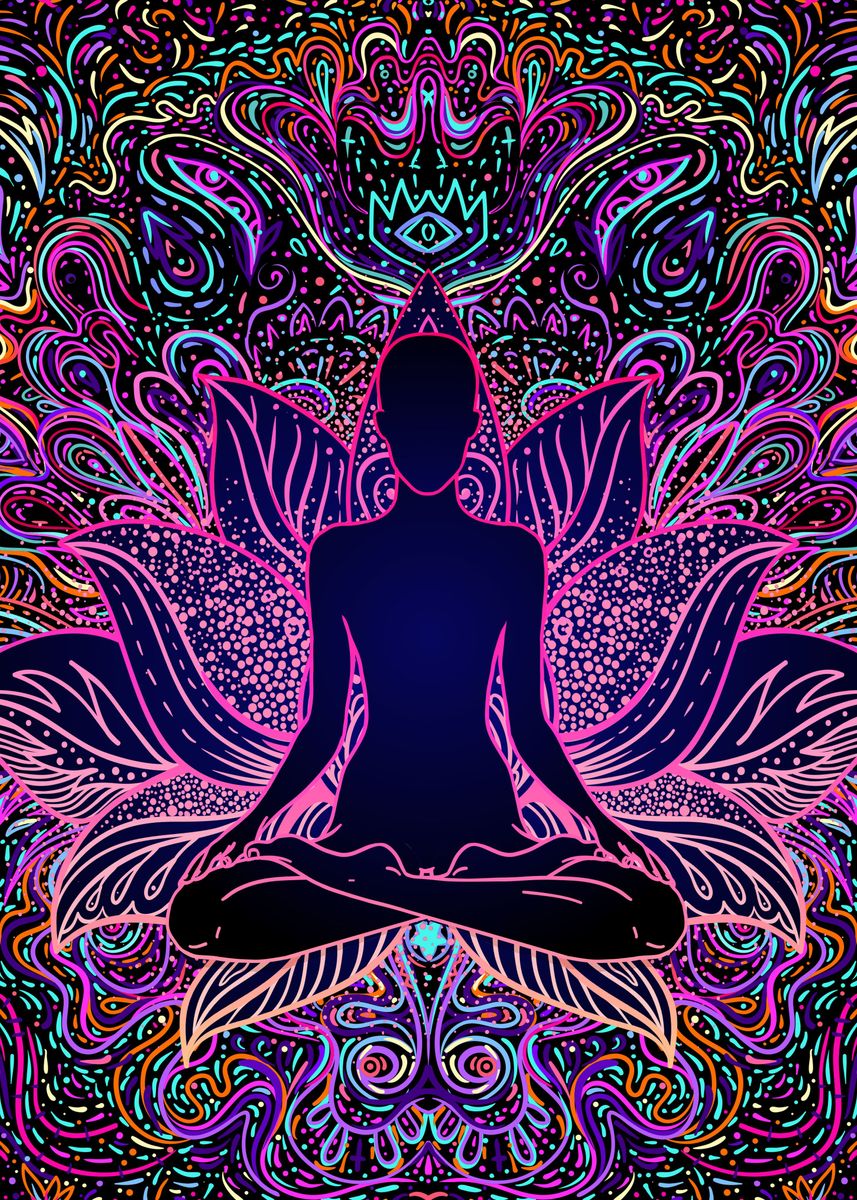 'Yoga Mandala color' Poster, picture, metal print, paint by Boon Bi ...
