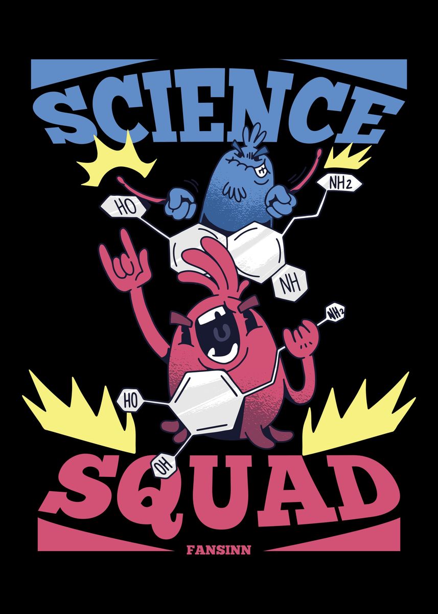 'Science Squad' Poster, picture, metal print, paint by fansinn | Displate