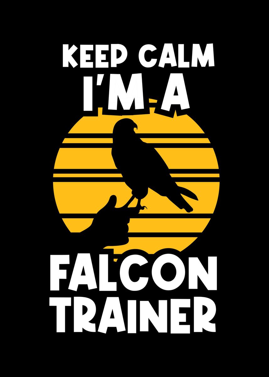 'Falconer Falcon' Poster by Sebastian Wünsche | Displate