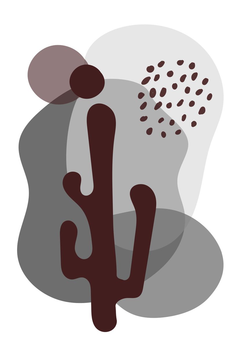 'Cactus abstract shapes' Poster by Human Shadow | Displate