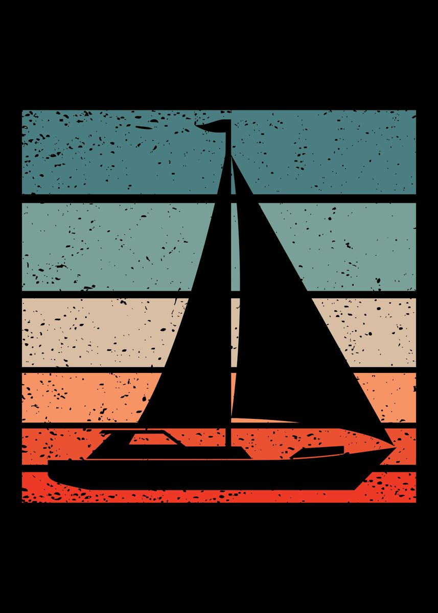 'Sailing Retro Vintage' Poster, picture, metal print, paint by ...