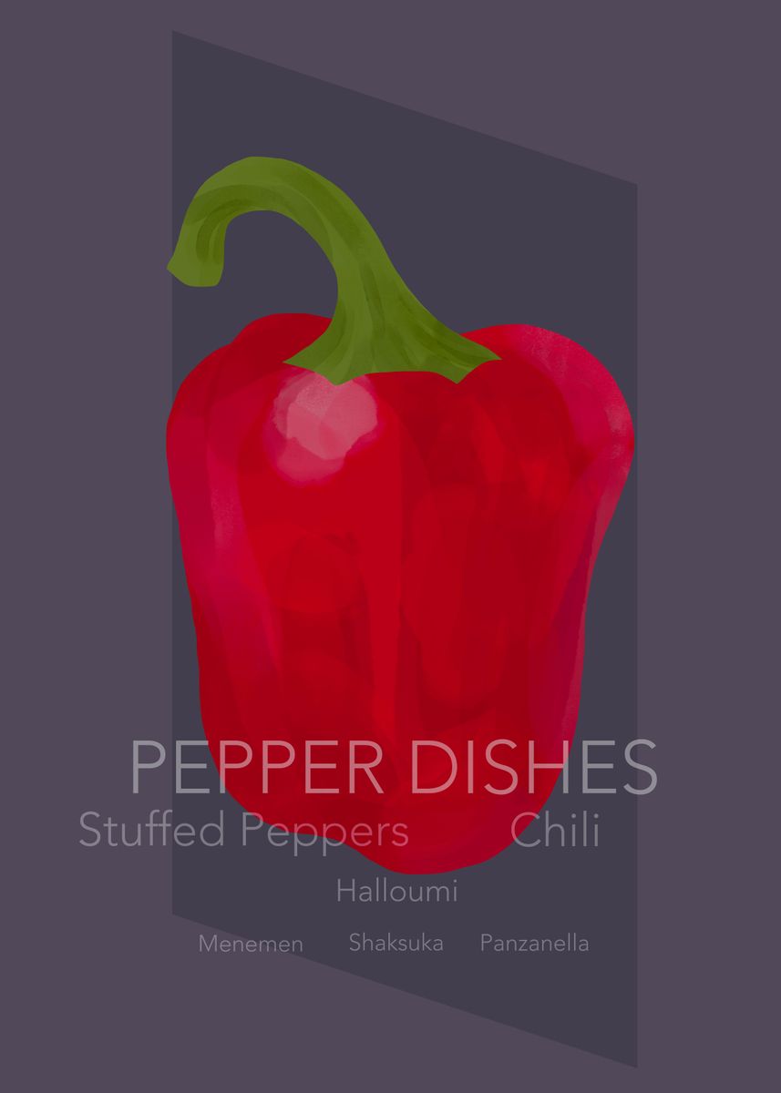 'Pepper Dishes' Poster by Mod Artisto | Displate