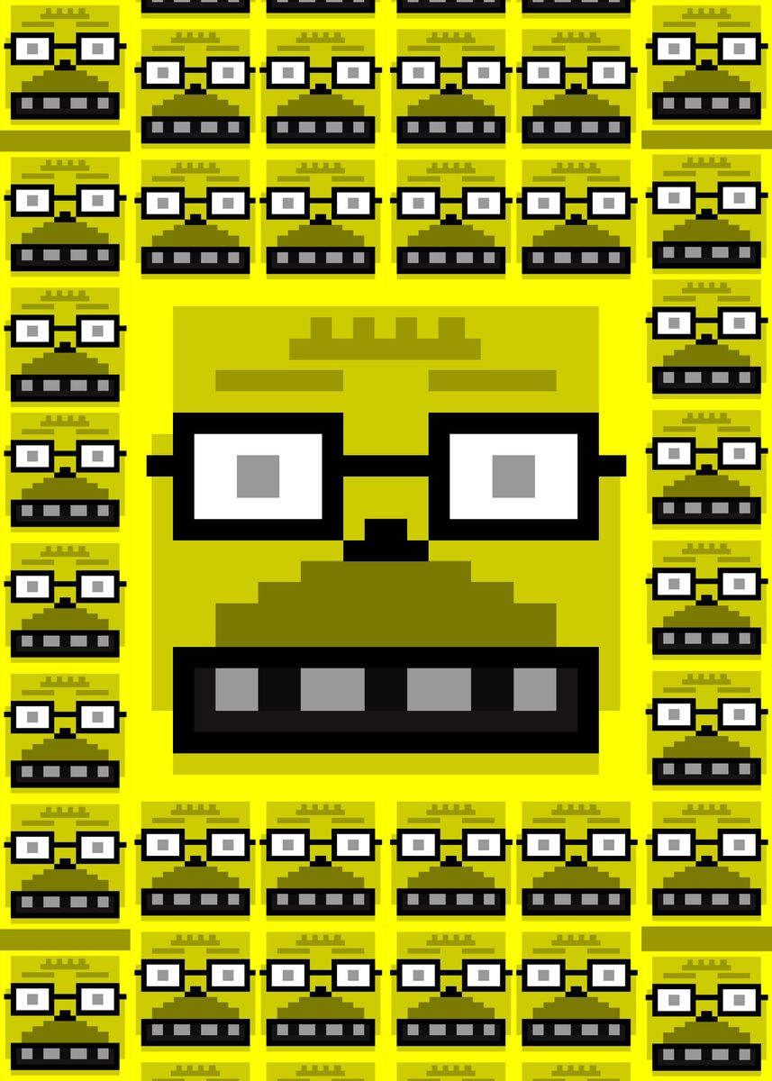 'Yellow Ape' Poster, picture, metal print, paint by Monggi | Displate