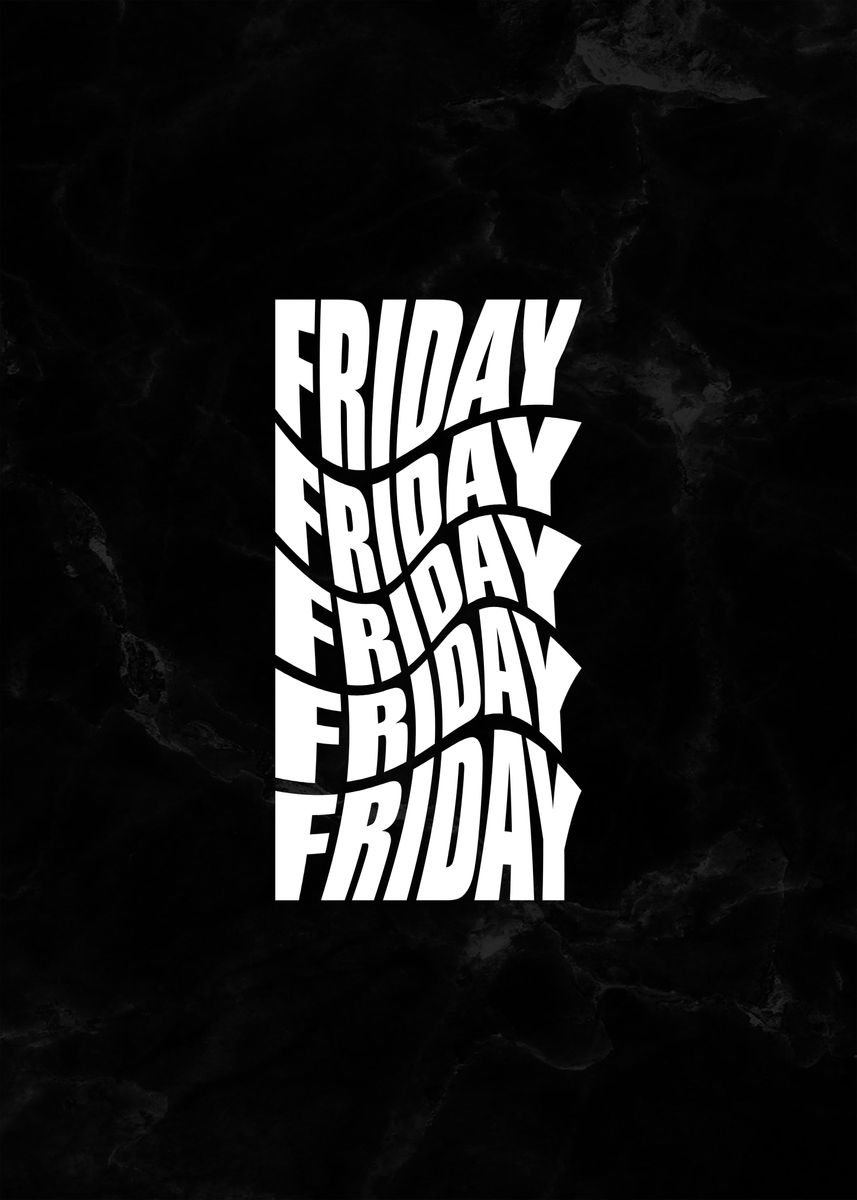 'FRIDAY' Poster, picture, metal print, paint by Rini Arin | Displate