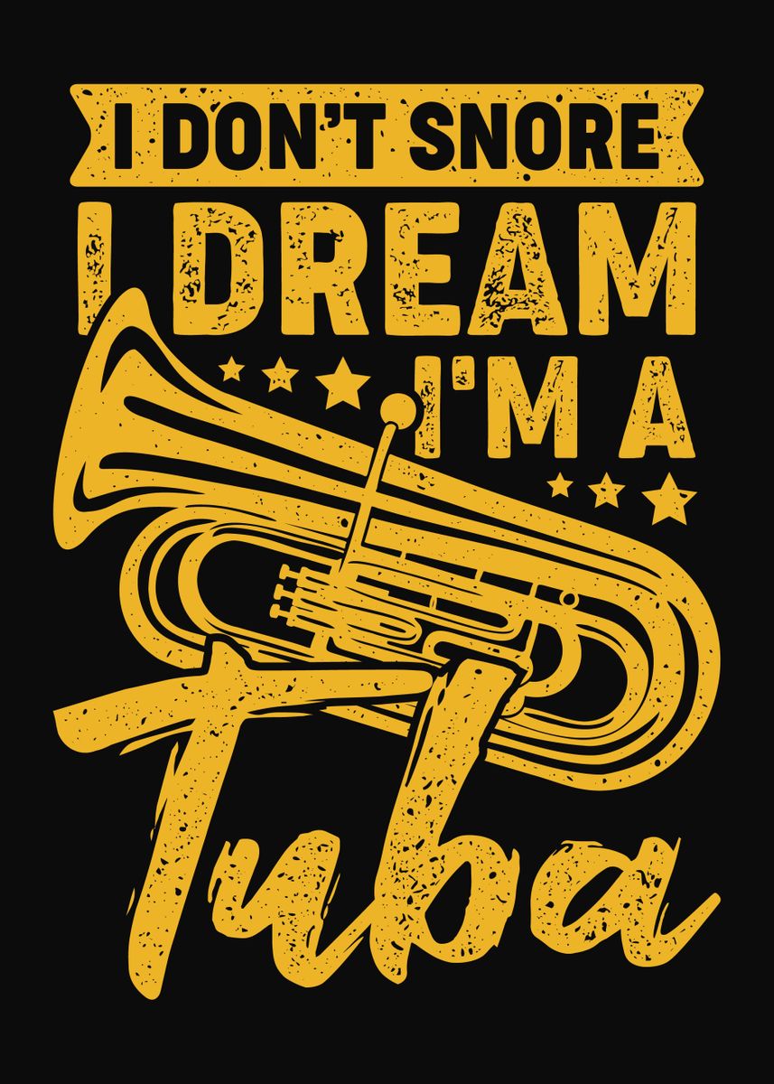 'Funny Tuba Tubist Design' Poster, picture, metal print, paint by ...