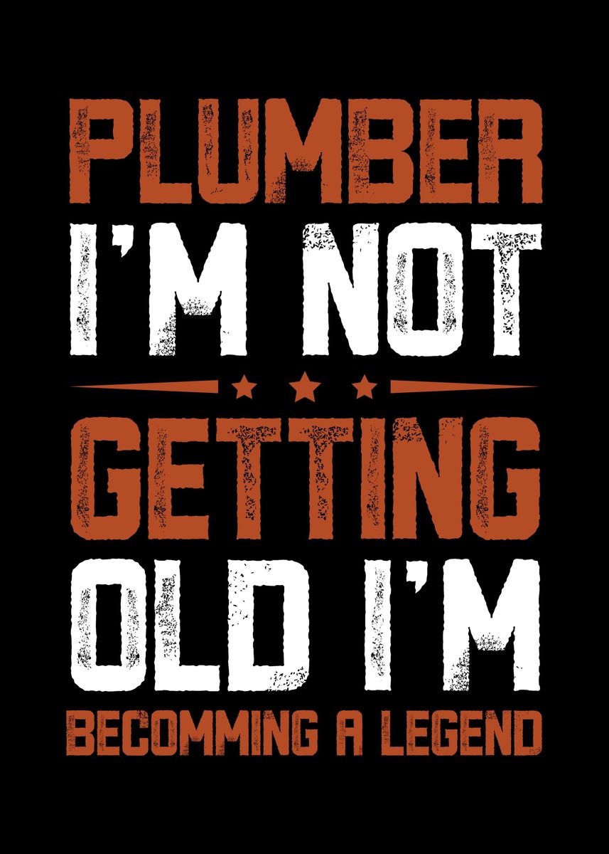 'Plumber Pipe Fitter' Poster, picture, metal print, paint by Sebastian ...