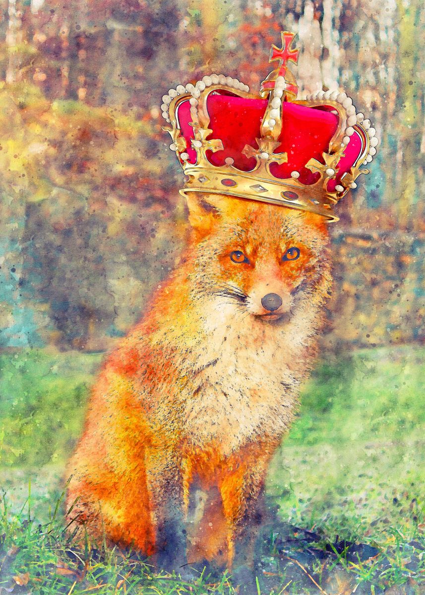 'The King Fox' Poster by Bulls World | Displate