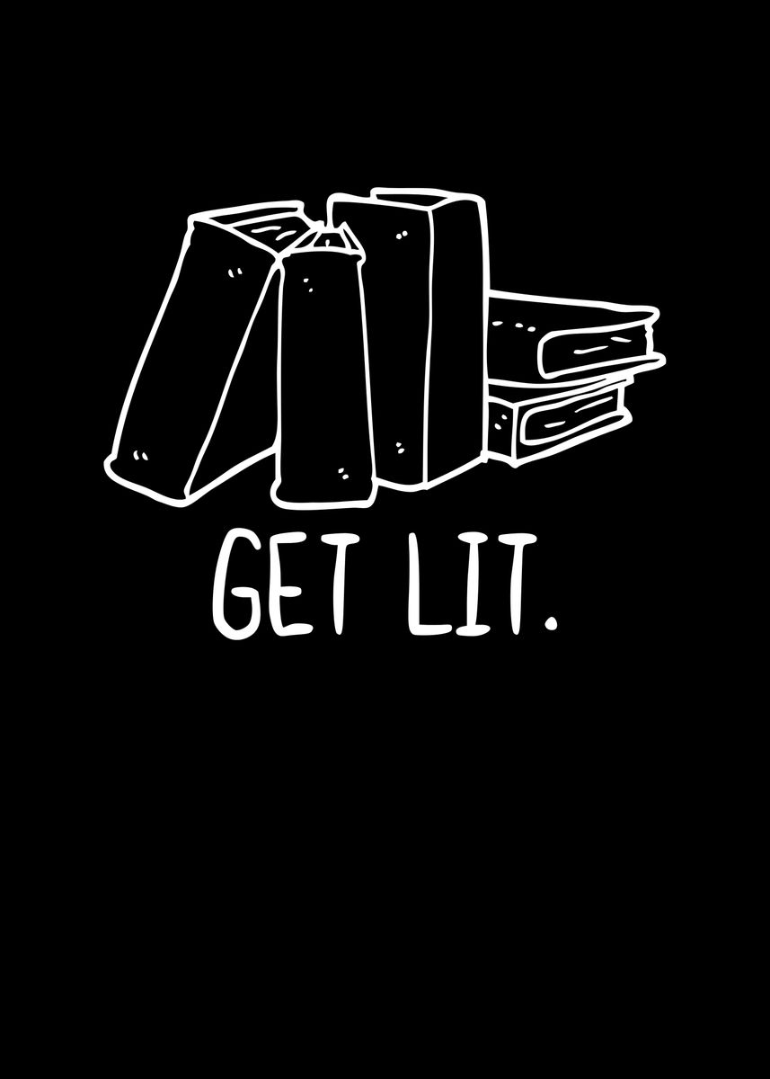 'Get Lit Book' Poster, picture, metal print, paint by Francois ...