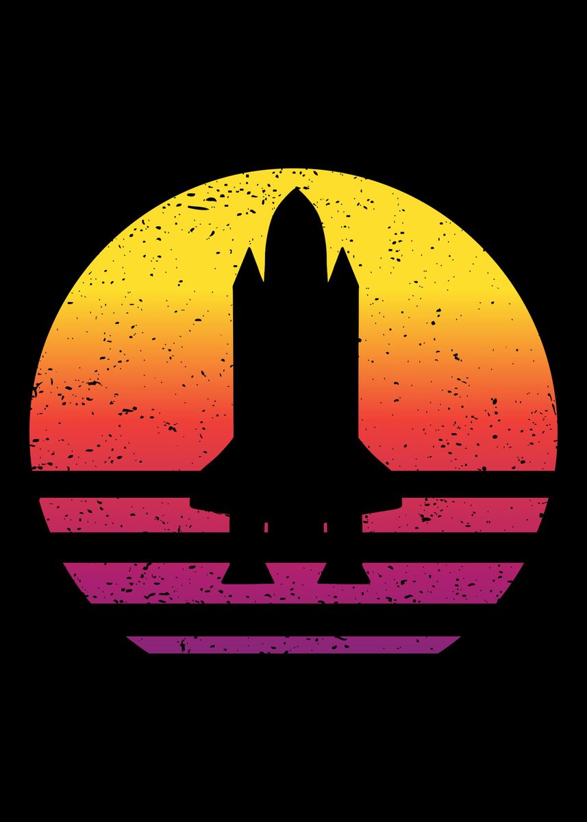 'Spaceship Retro Vintage' Poster by royalsigns | Displate