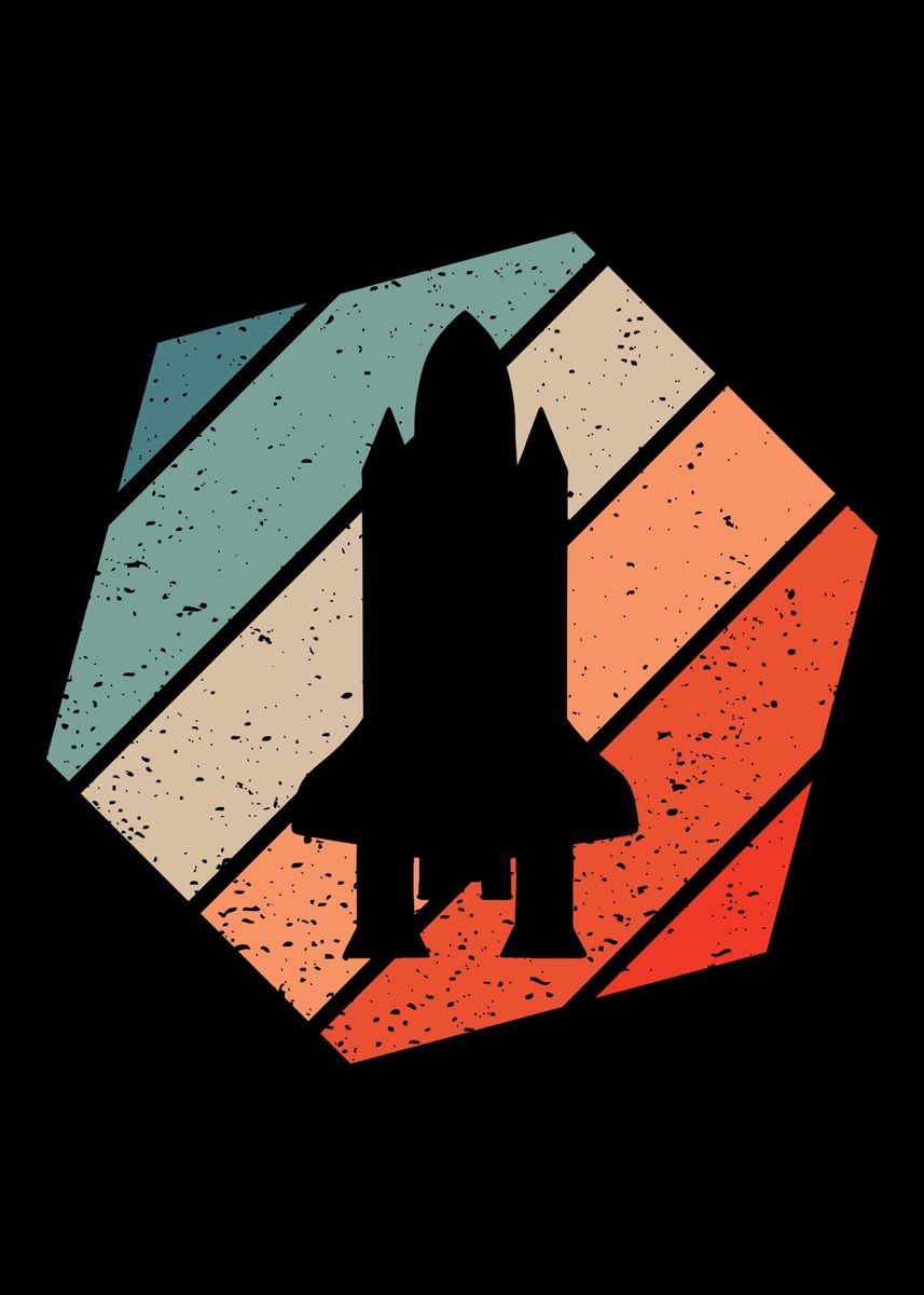 'Spaceship Retro Vintage' Poster by royalsigns | Displate