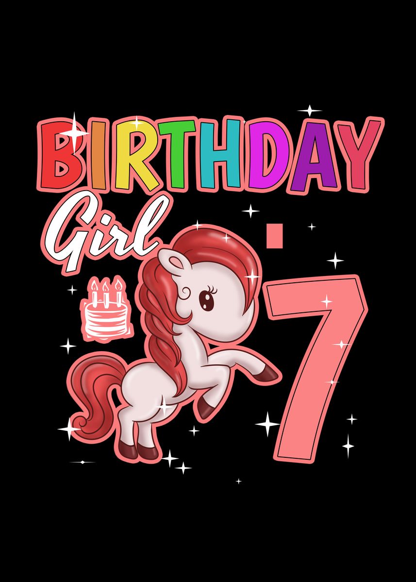 'Birthday 7' Poster by Hexor | Displate