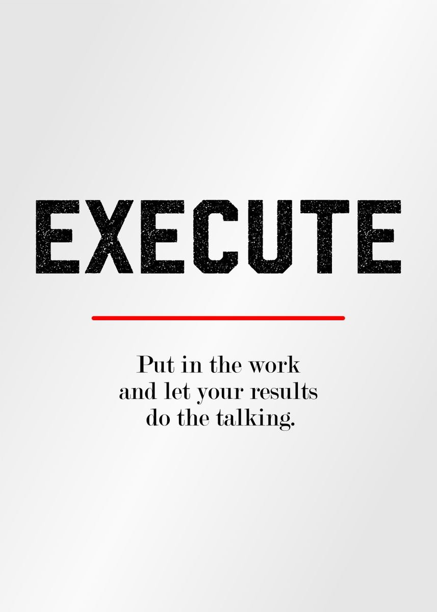 'execute' Poster, picture, metal print, paint by Top Collection Metalic ...