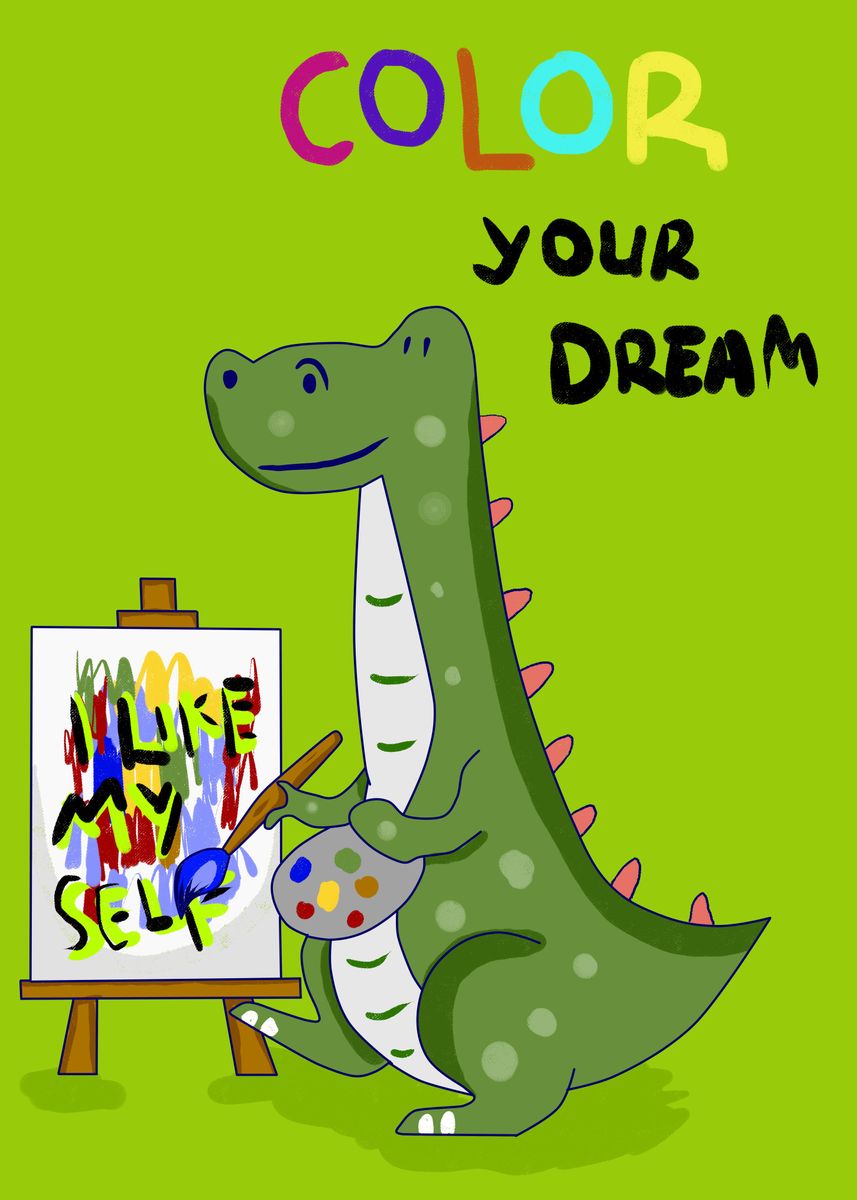 'color your dream' Poster, picture, metal print, paint by Muhammad Anas ...