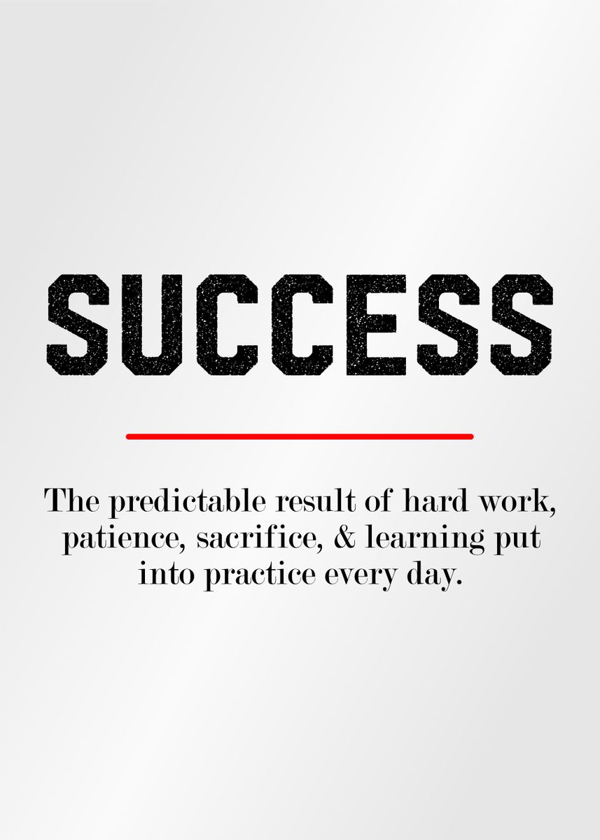 'success' Poster, picture, metal print, paint by Top Collection Metalic ...