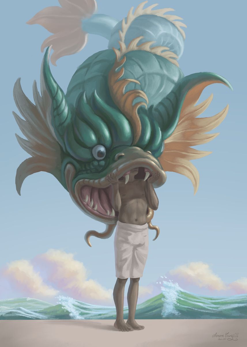 'Lost At Sea' Poster, picture, metal print, paint by Aeron Cargill ...