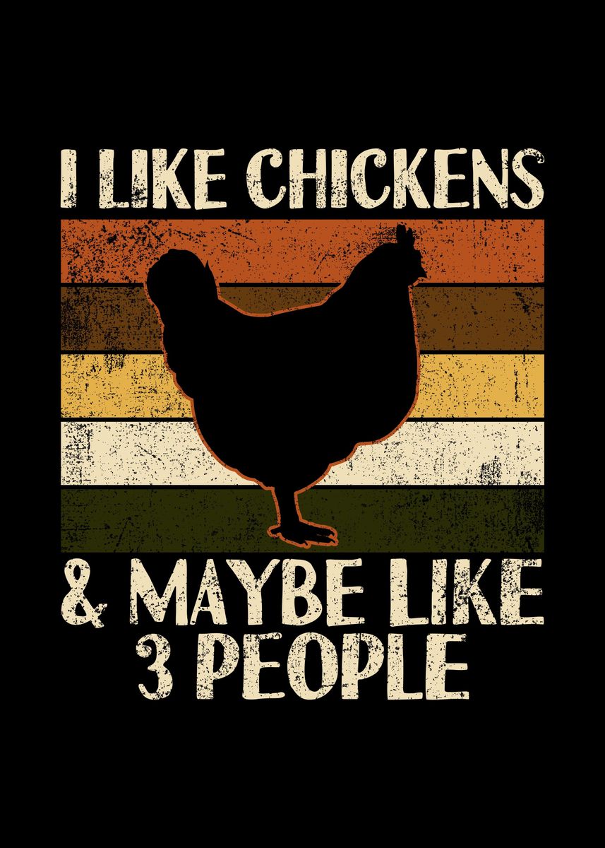 'Chicken Chicken Owner' Poster, picture, metal print, paint by Mealla ...
