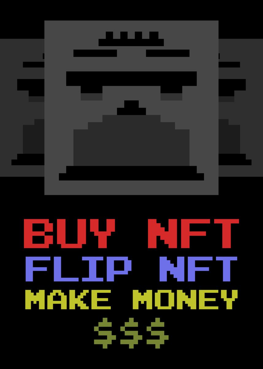 'Buy NFT' Poster, picture, metal print, paint by Monggi | Displate