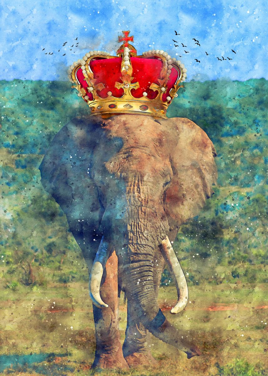 'The King Elephant' Poster by Bulls World | Displate