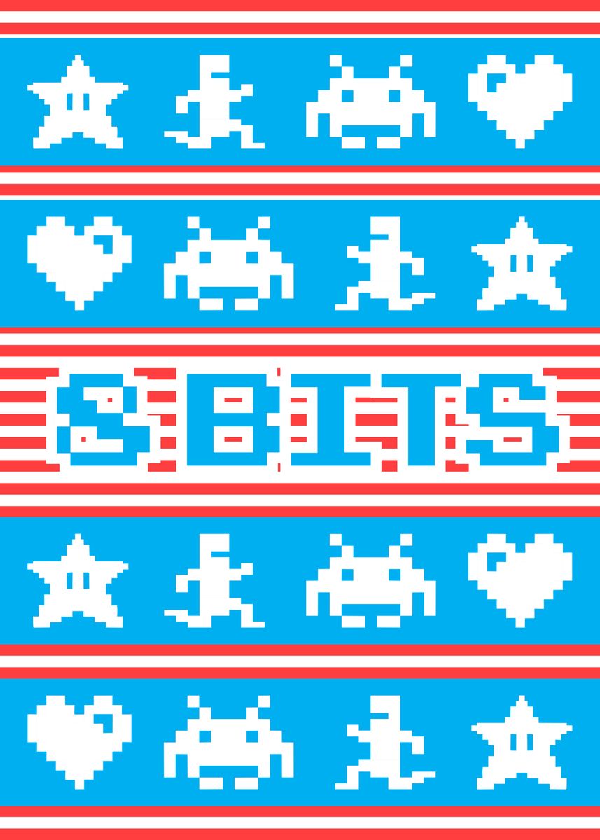 '8 Bits pixel arcade style' Poster, picture, metal print, paint by ALMA ...