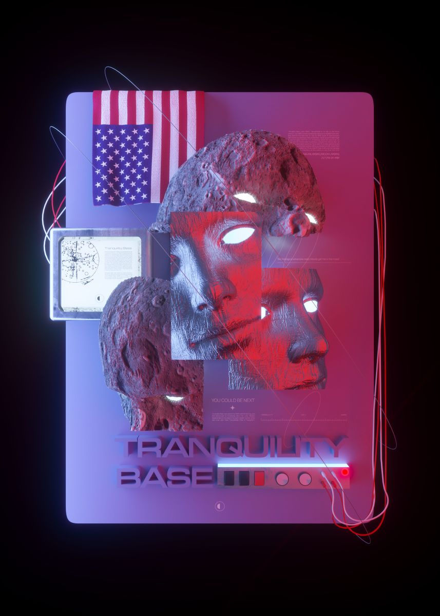'Tranquility Base' Poster, picture, metal print, paint by Jirka Chyla ...