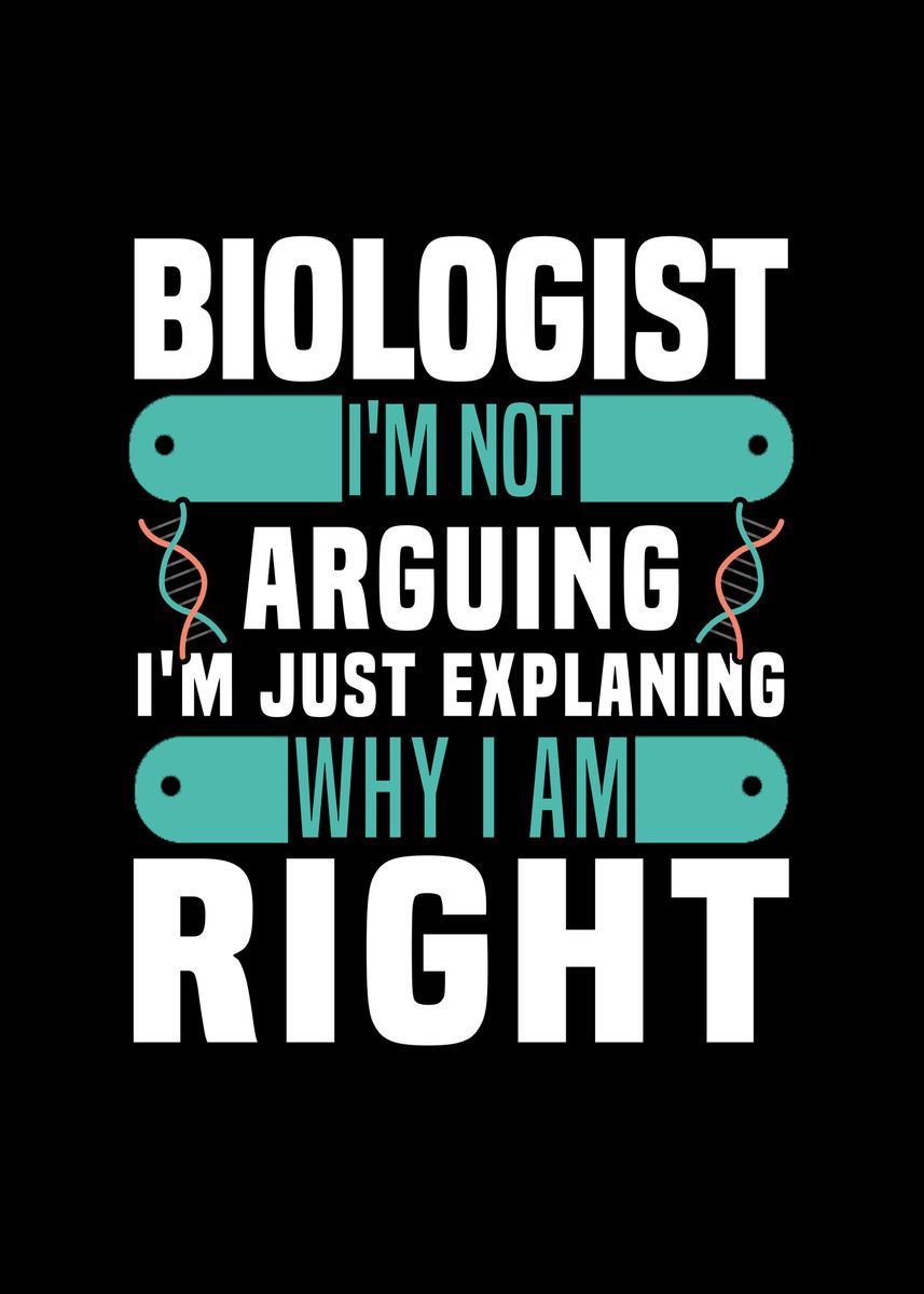 'Funny Biology Biologists' Poster by TW Design | Displate