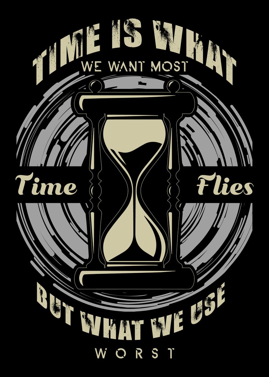 'Time' Poster, picture, metal print, paint by crbn design | Displate