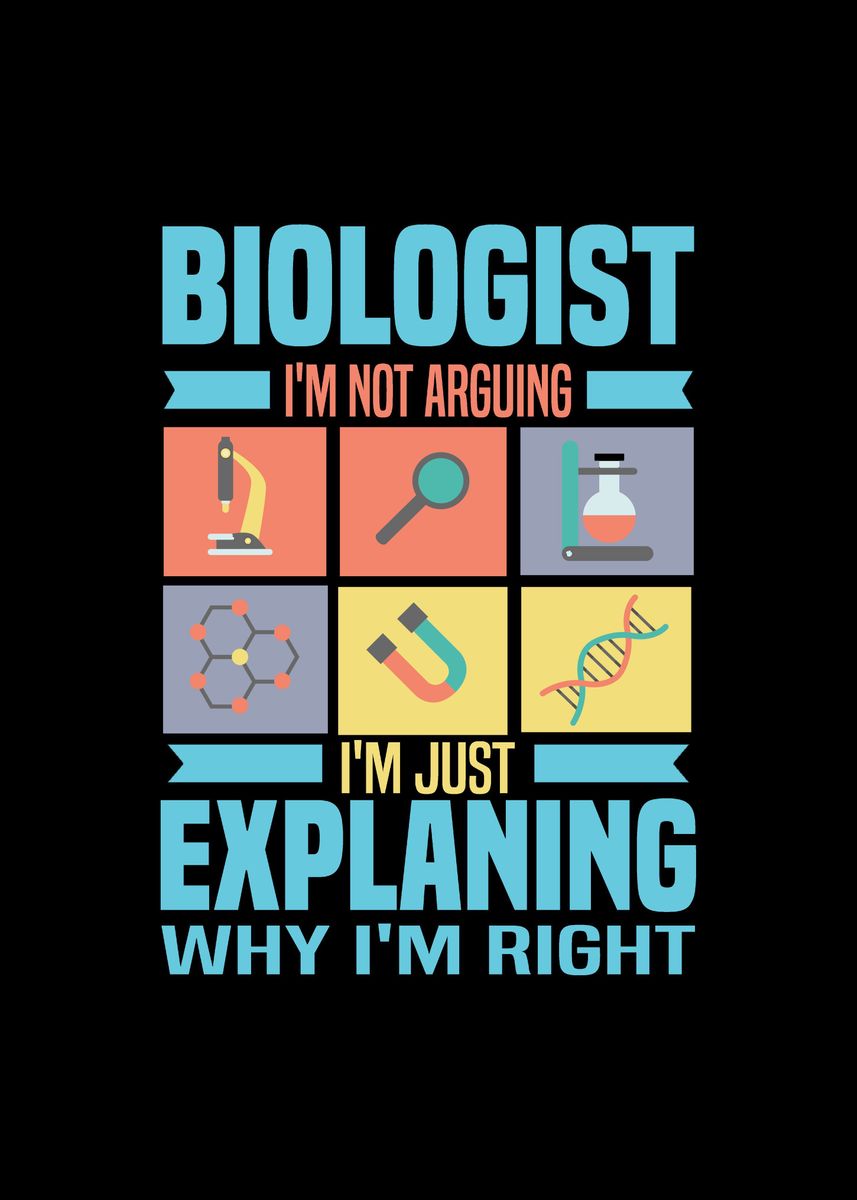 'Biologist Scientists Gifts' Poster by TW Design | Displate