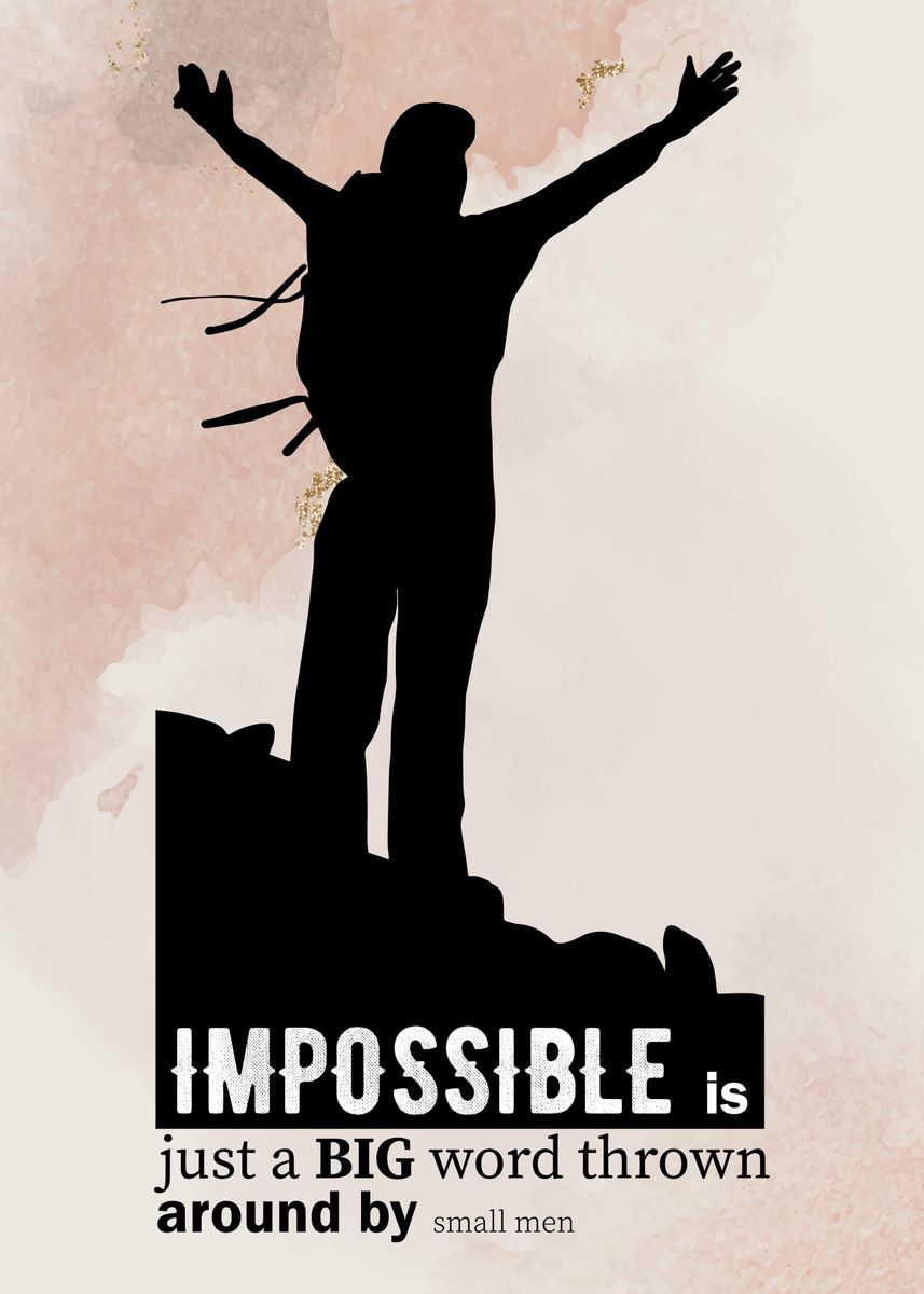 'Impossible' Poster by crbn design | Displate