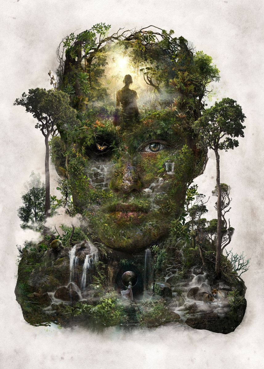 'Forest of Space Time' Poster, picture, metal print, paint by Barrett ...