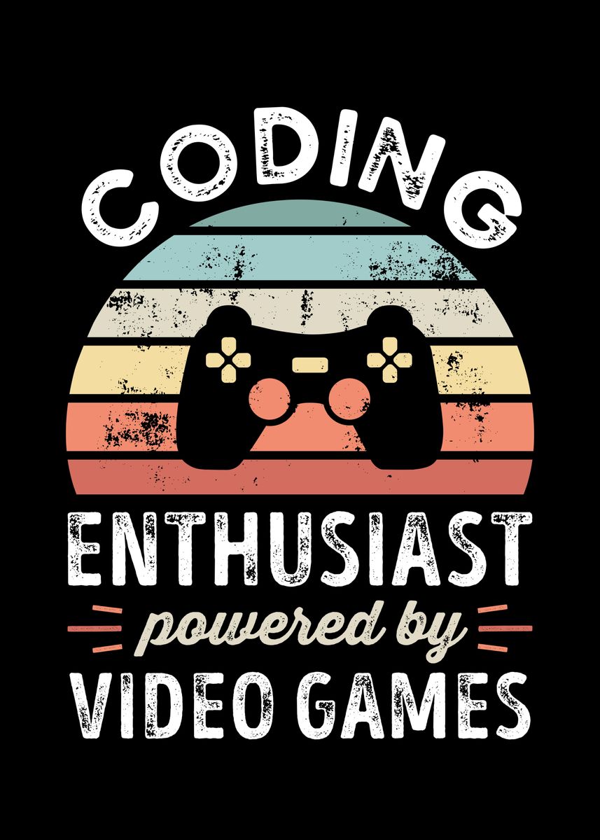 'Coding Enthusiast powered' Poster by Philip Anders | Displate