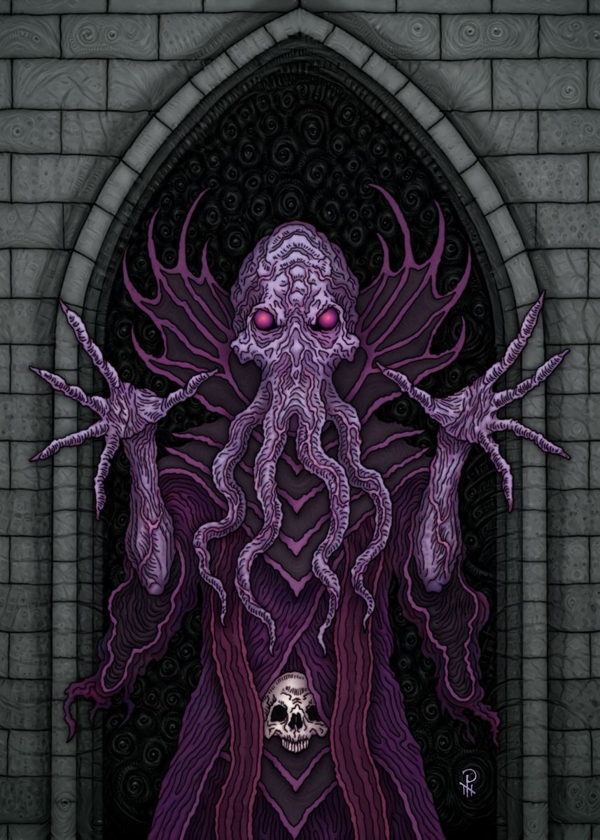 'Illithid' Poster, picture, metal print, paint by Azhmodai | Displate