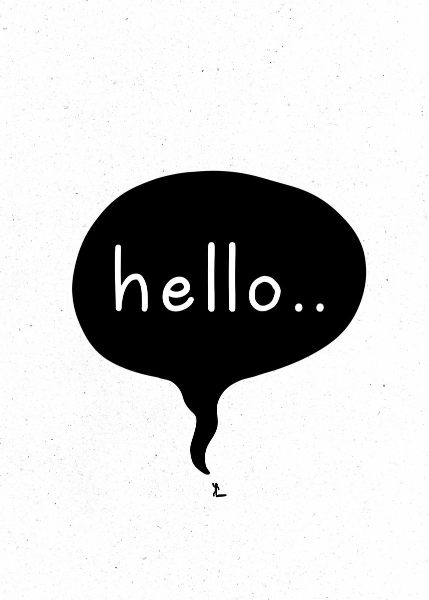 'Hello world speech bubble ' Poster by Dian Angga Marytama | Displate