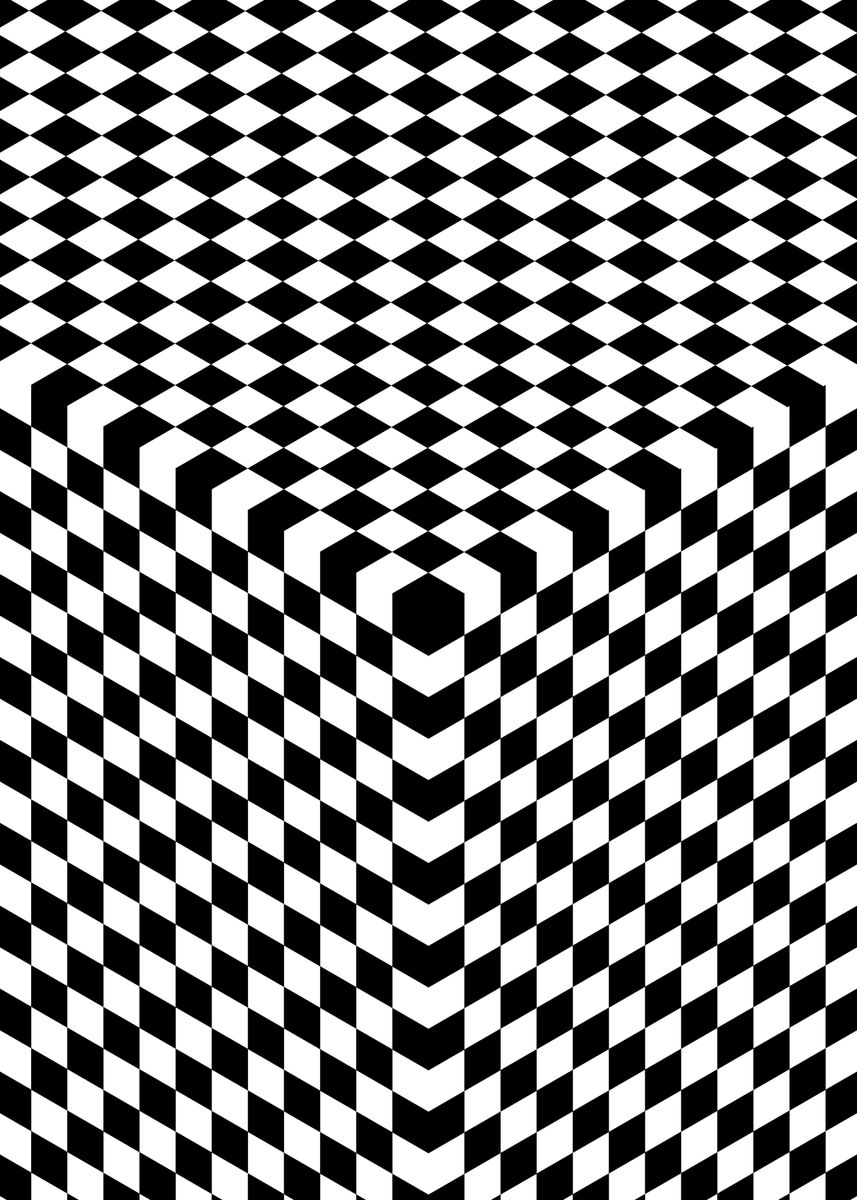 'Optical Pattern 04' Poster, picture, metal print, paint by Aloke ...