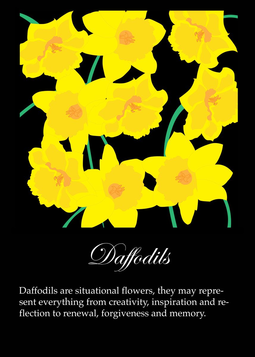 'Daffodils poster' Poster by Km3ellis | Displate