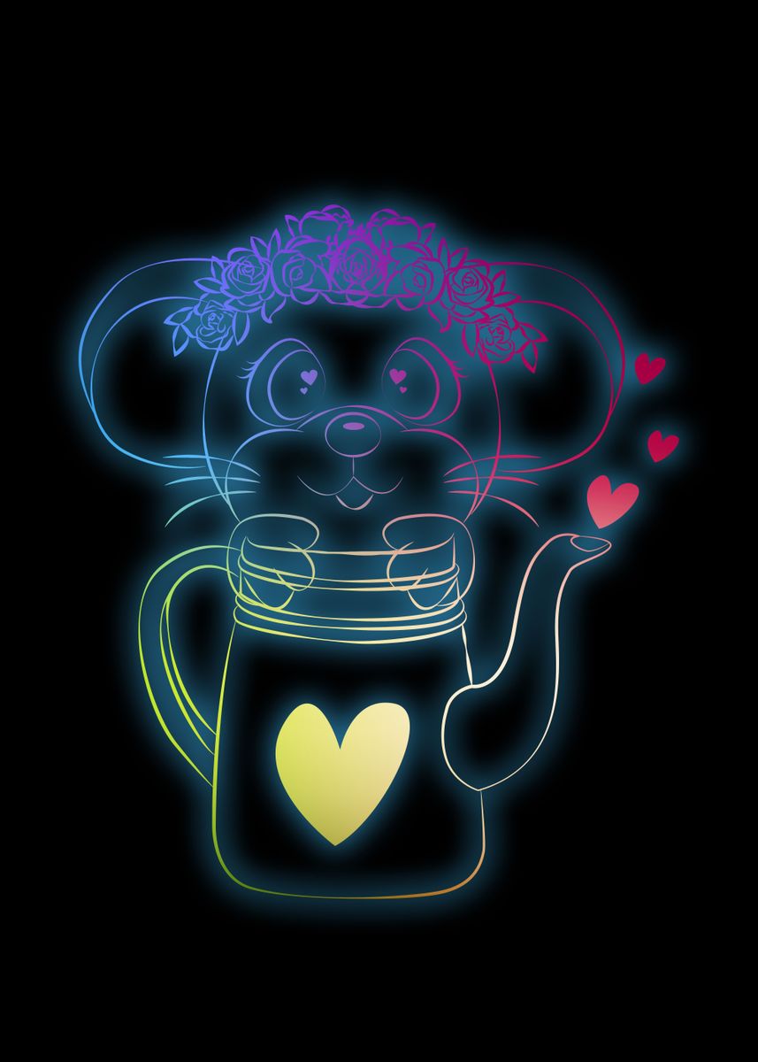 'Animals Mouse ' Poster, picture, metal print, paint by Elain | Displate