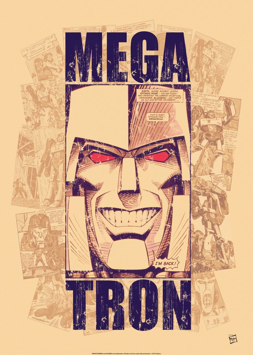 'Megatron' Poster, picture, metal print, paint by Transformers | Displate