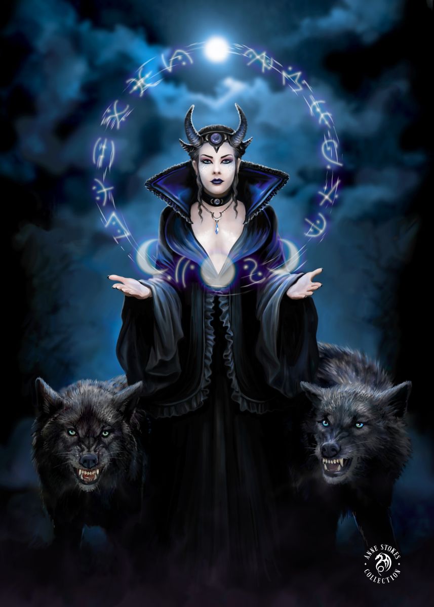 'Moon Witch' Poster, picture, metal print, paint by Anne Stokes ...