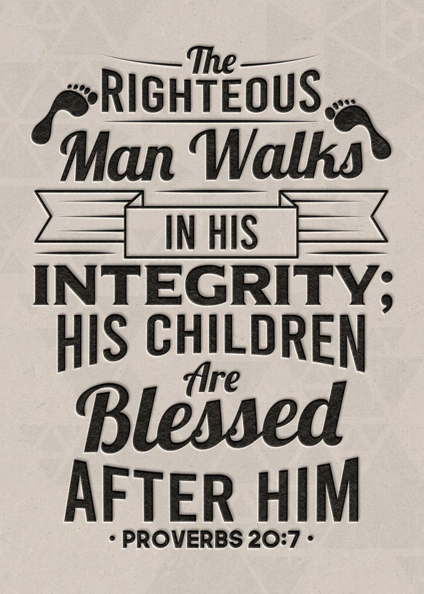 'The righteous man walks ' Poster, picture, metal print, paint by Dutton Jerrell | Displate