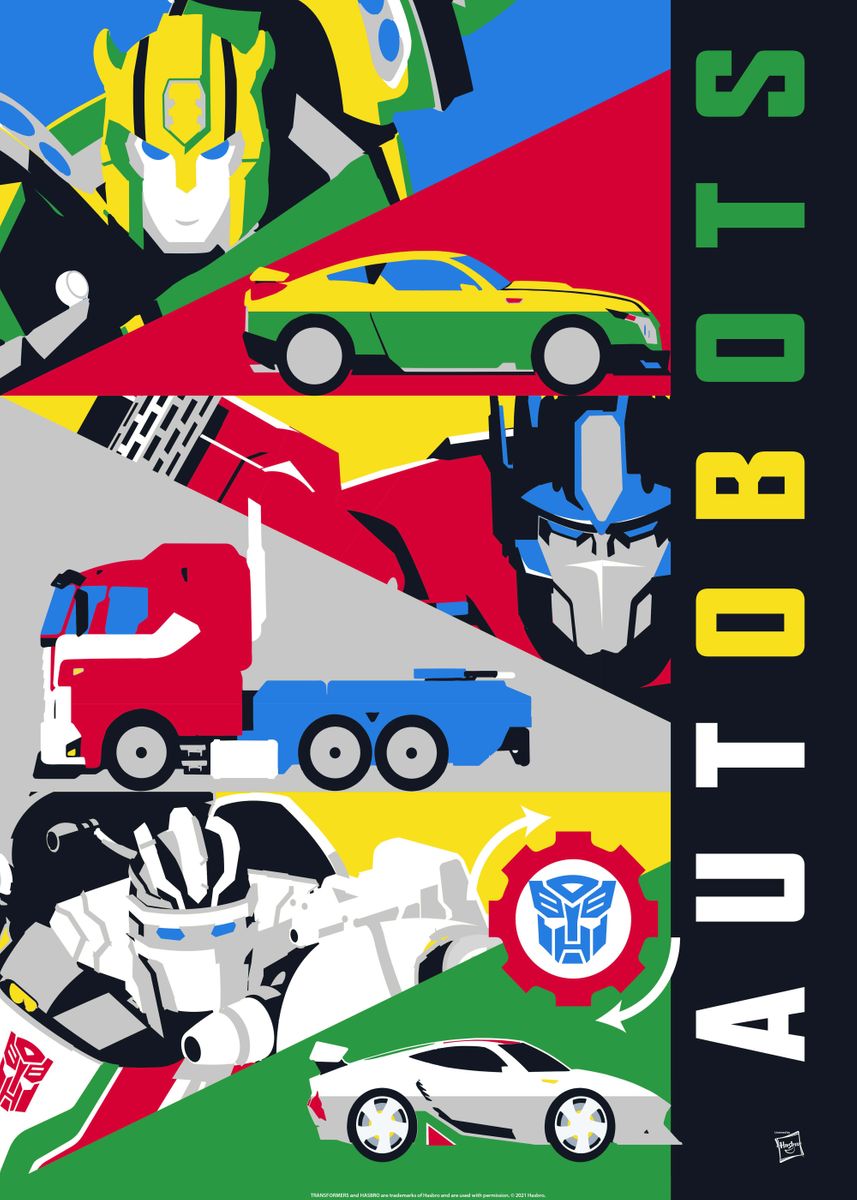 'Autobots' Poster, picture, metal print, paint by Transformers | Displate