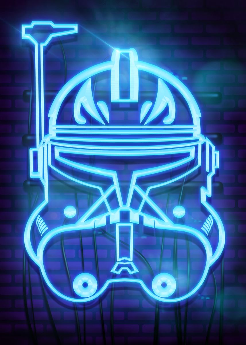'Neon' Poster, picture, metal print, paint by Star Wars | Displate