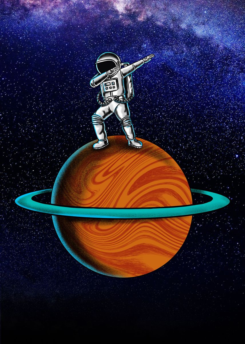 'Astronaut Dabbing' Poster, picture, metal print, paint by Coffee Man ...