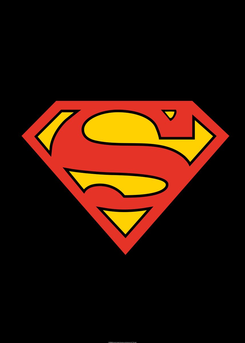 'Superman Iconic Symbol' Poster, picture, metal print, paint by DC ...