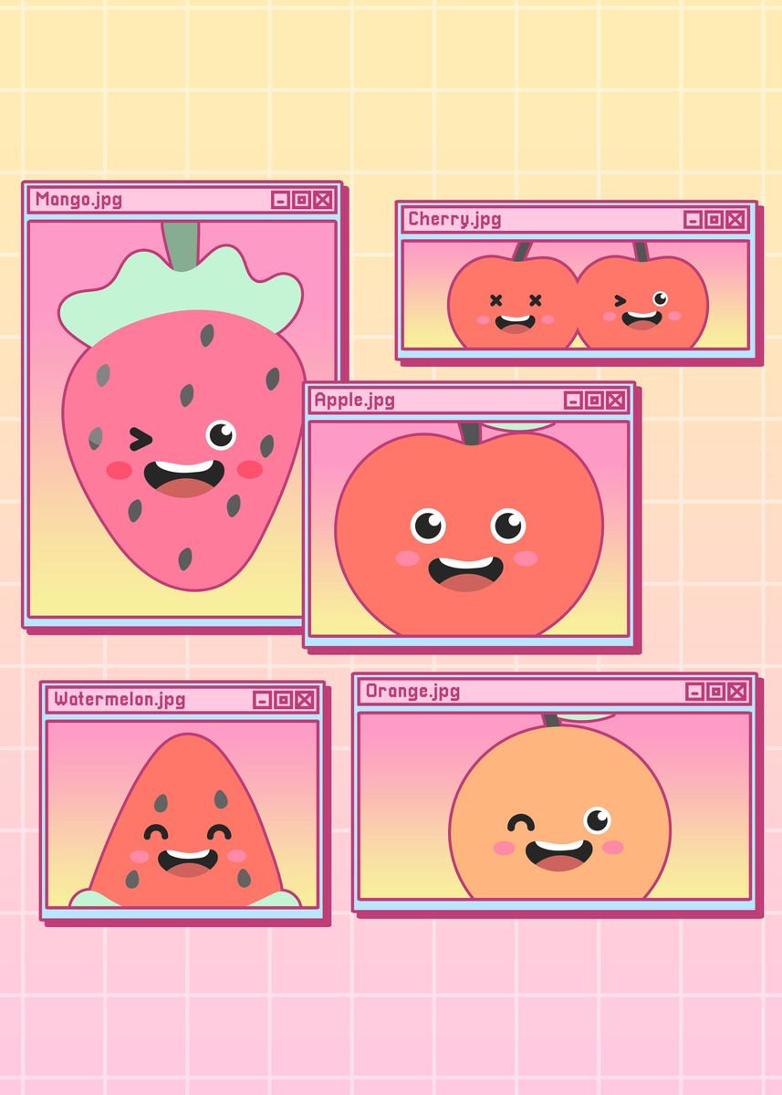 'Vaporwave Aesthetic Fruit' Poster by AestheticAlex | Displate