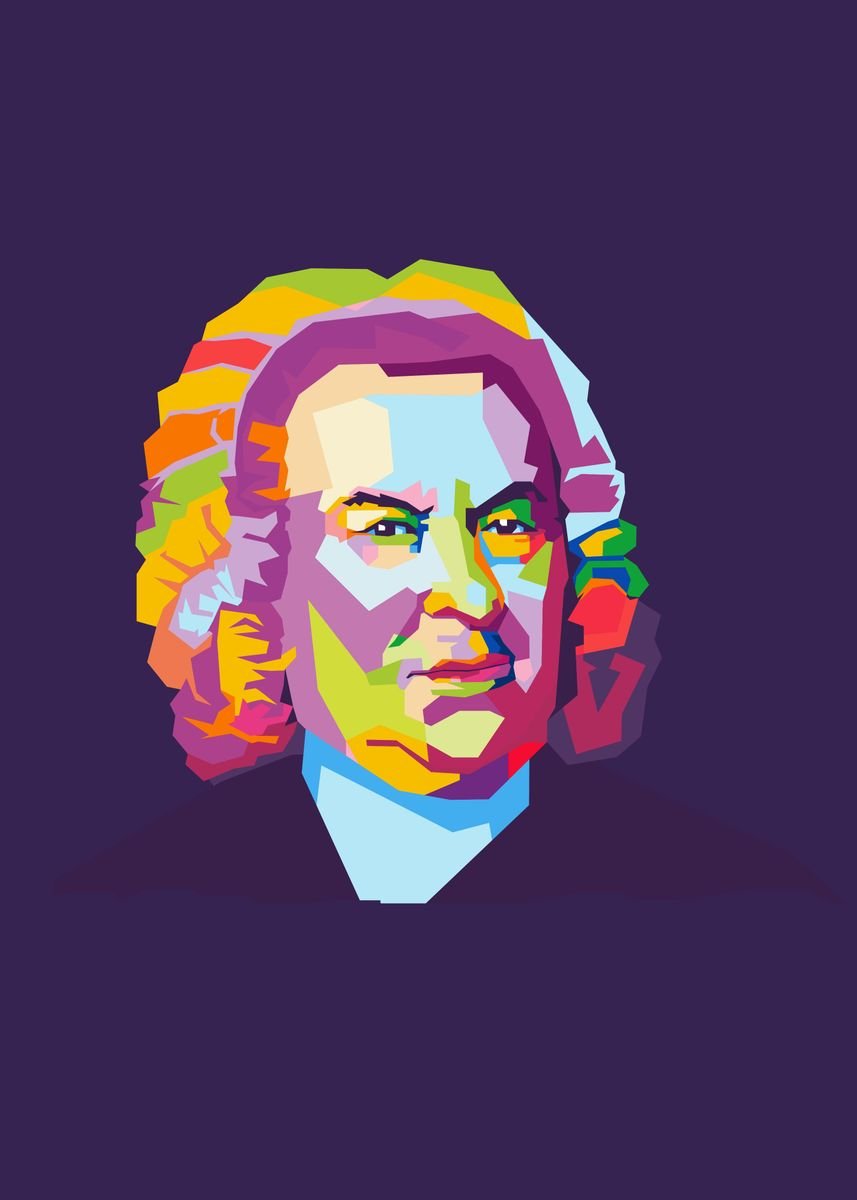 'Johann Sebastian Bach' Poster, picture, metal print, paint by Alex ...