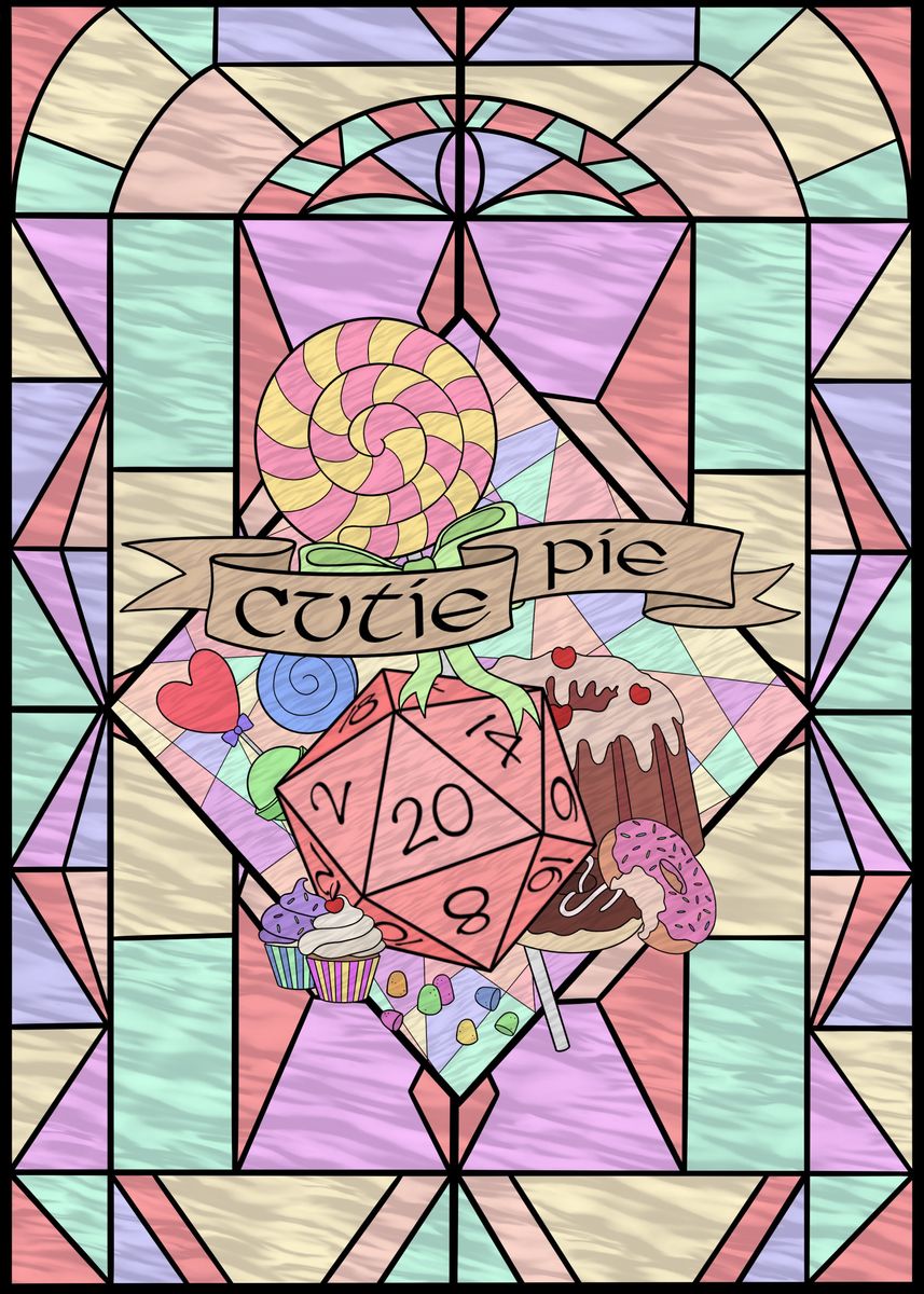 'Cutie Pie' Poster, picture, metal print, paint by Cason Rome | Displate