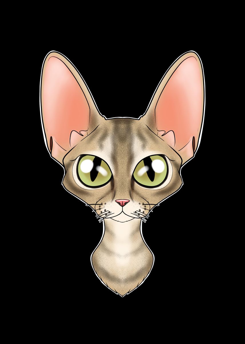 'Cat Lover I Devon Rex Cat' Poster, picture, metal print, paint by ...